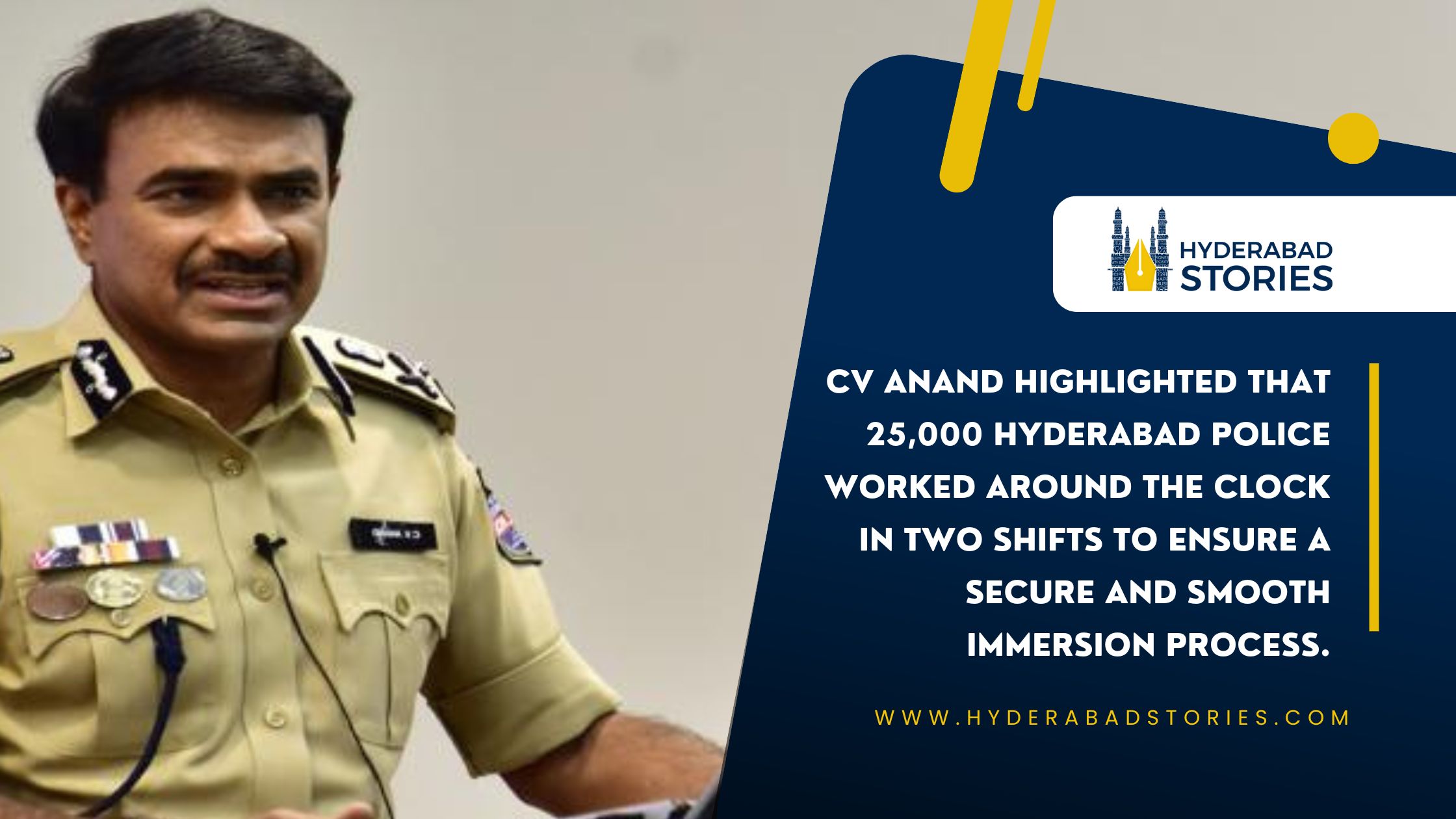 CV Anand highlighted that 25,000 Hyderabad police worked around the ...